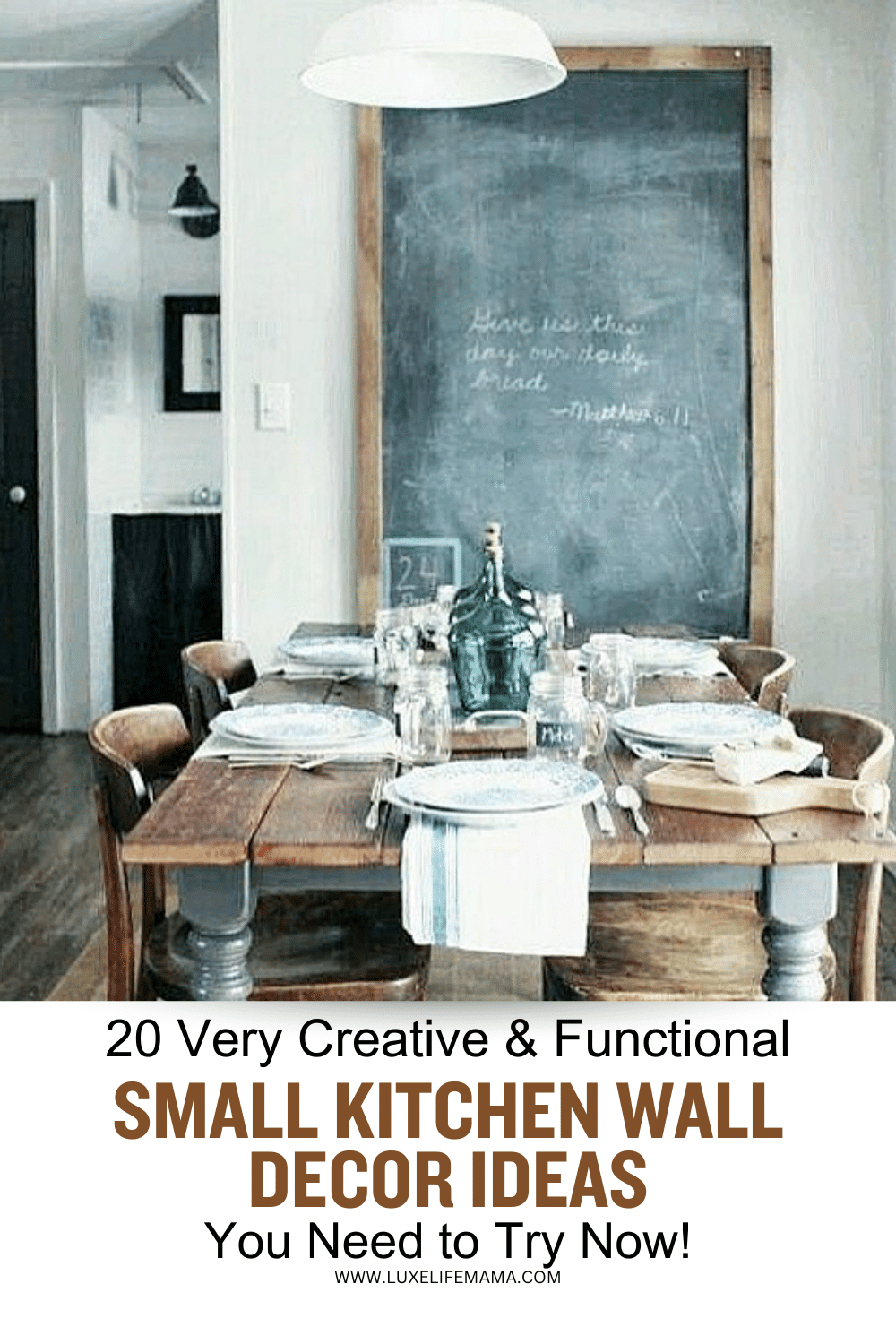 20 Very Creative & Functional Small Kitchen Wall Decor Ideas You Need ...