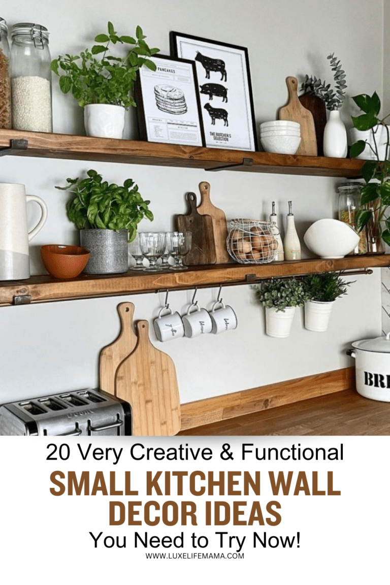 20 Very Creative & Functional Small Kitchen Wall Decor Ideas You Need ...