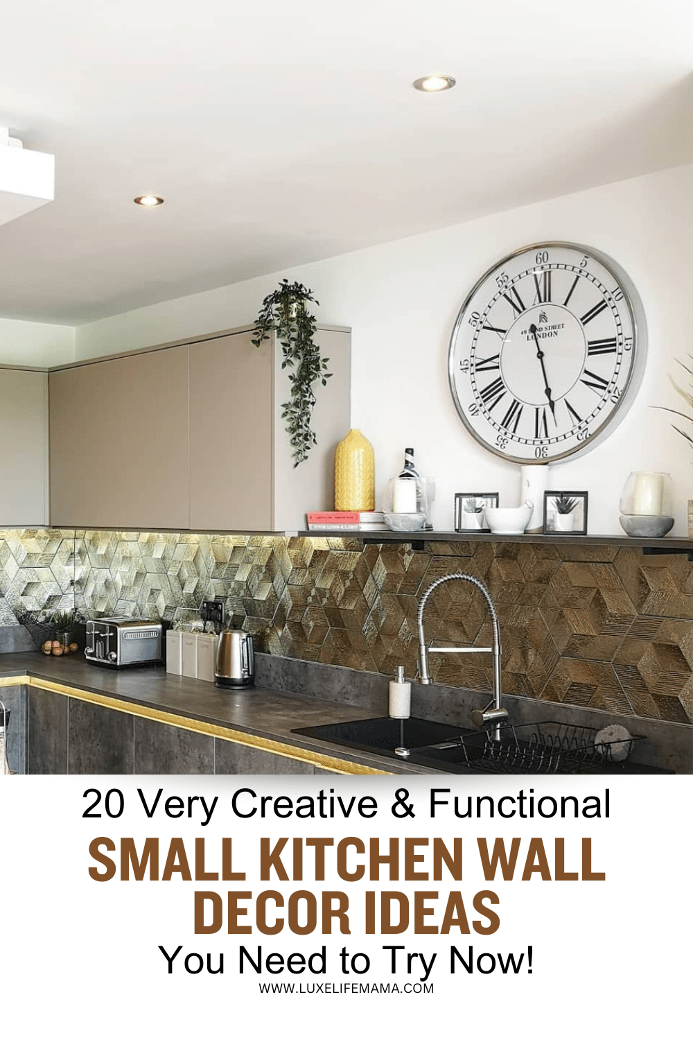 20 Very Creative & Functional Small Kitchen Wall Decor Ideas You Need ...